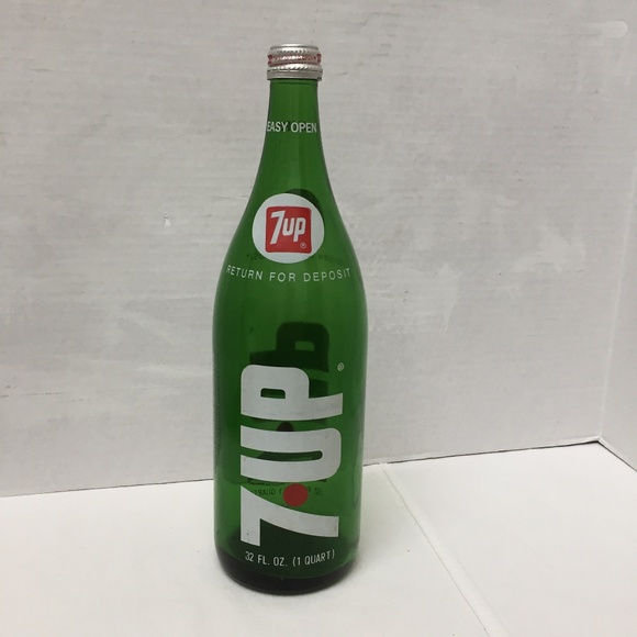 7up | Accents | 7up 32oz Vintage Glass Bottle Home Decor | Poshmark